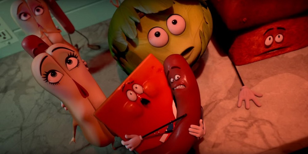They're eating children in this trailer for SAUSAGE PARTY