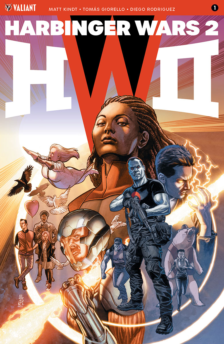 In Harbinger Wars 2 #1, everybody is drawing their line in the sand