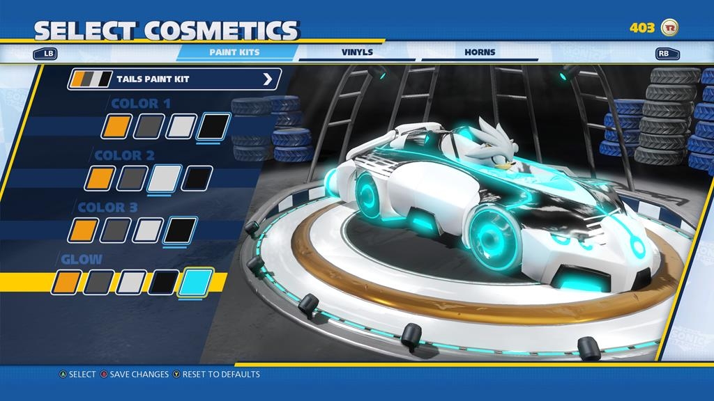 Here’s a look at how customisation works in Team Sonic Racing