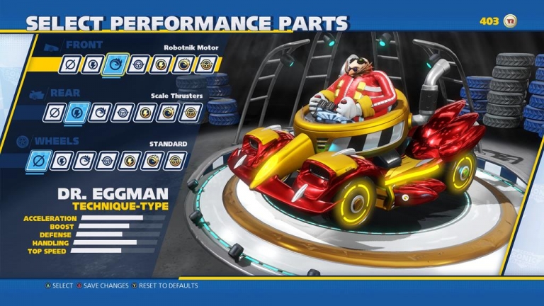 Here’s a look at how customisation works in Team Sonic Racing