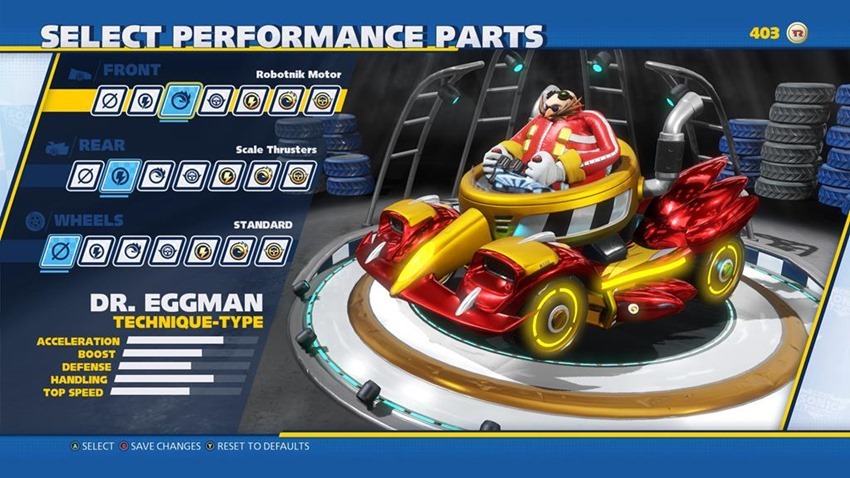 Here’s a look at how customisation works in Team Sonic Racing