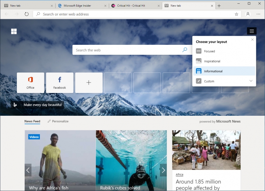 The new Microsoft Edge browser can now be previewed thanks to leaks