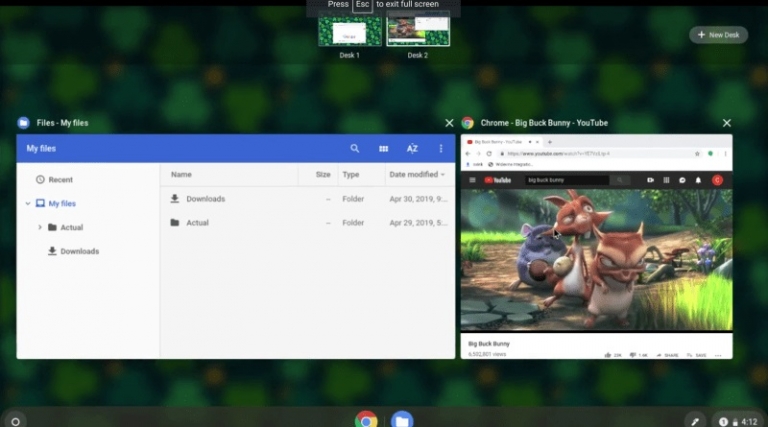 New Chrome OS introduces virtual desktops
