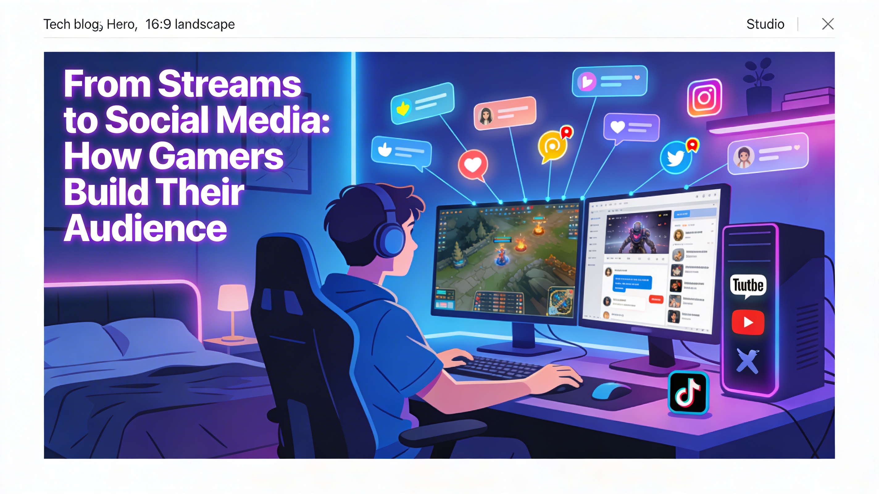 From Streams to Social Media: How Gamers Build Their Audience